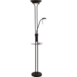 Searchlight Stehlampe "Wireless USB LED Mother & Child Floor Lamp -Matt Black", schwarz (matt schwarz, klar und mattiert), 1, H: 177cm, 1 Stk., Leuchten, Stehlampe