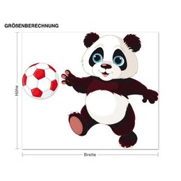 Bilderwelten Wandtattoo Tiere modern selbstklebend Wandaufkleber - Fu&szlig;ball Panda - Fu&szlig;ball Kinderzimmer Baby M&auml;dchen Jungen