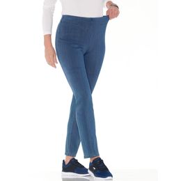 COSMA Damen Schlupfjeans, blau, Gr. 20, unifarben, 60% Baumwolle, 30% Polyester, 10% Elasthan, Jeans