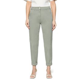 Stoffhose Zero "Damen mit Stretch 28 Inch", Damen, Gr. 44, Normalgr&ouml;&szlig;en, silber sage, Obermaterial: 98% Baumwolle, 2% Elasthan, unifarben, figurbetont lang, Hosen Stoffhose, Plain/ ohne Details