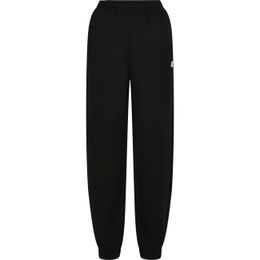 Stoffhose STARTER Black Label "Starter Black Label Damen Ladies Starter Essential Sweat Pants", Damen, Gr. S, US-Gr&ouml;&szlig;en, schwarz, 65% Baumwolle, 35% Polyester, unifarben, loose fit, Hosen Stoffhose