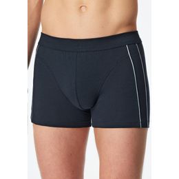 Boxershorts Schiesser "Comfort Fit", Herren, Gr. 6, 800, blau, Single Jersey, Obermaterial: 95% Baumwolle, 5% Elasthan, k&ouml;rpernah, Unterhosen, ohne Eingriff, weiche, elastische Single-Jersey Qualit&auml;t