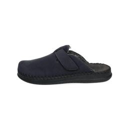 Rohde Herren Hausschuh "Rohde Hausschuhe Leder", Gr. 45, blau, Leder, Schuhe