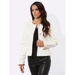 Mainpol Damen Lederimitat-Blazer "Lederimitat-Blazer"champagner, Gr. 48, 100% Polyester, Blazer