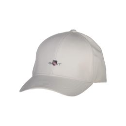 Baseball Cap Gant "HIGH SHIELD COTTON TWILL", Herren, eggshell, Web, Baumwolle, unifarben, Caps, Regular fit mit Markenlogo