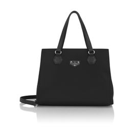 Handtasche Philipp Plein "Henkel Tasche", Damen, 02, schwarz, Taschen Handtasche