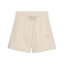 Sporthose Puma "Puma Class High-Waist Shorts Damen", Damen, Gr. M, Normalgr&ouml;&szlig;en, alpine snow wei&szlig;, Obermaterial: 32% Polyester, 68% Baumwolle. Taschenfutter: 100% Baumwolle. Einsatz: 40% Polyester, 60% Baumwolle. Unterer Bund: 3% Elasthan, 97% Baumwolle, unifarben, regular fit, Hosen Sporthose