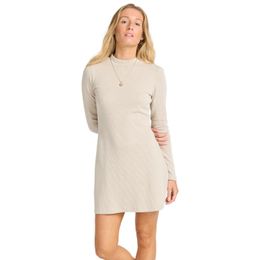 Minikleid Billabong "Everleigh Mock", Damen, Gr. XL, US-Gr&ouml;&szlig;en, cobblestone, Obermaterial: 57% Walkfrottier, 43% Microfaser;, Kleider Minikleid