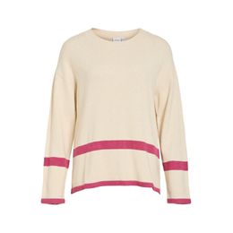Vila Pullover 'VIRil' Damen Gr&ouml;&szlig;e M magenta / naturwei&szlig;