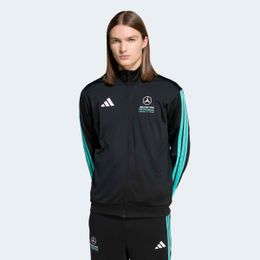 Trainingsjacke adidas Performance "MERCEDES - AMG PETRONAS FORMULA 1 TEAM DNA", Herren, Gr. M, schwarz, semi mint rush, Obermaterial: 100% Polyester, Jacken Trainingsjacke