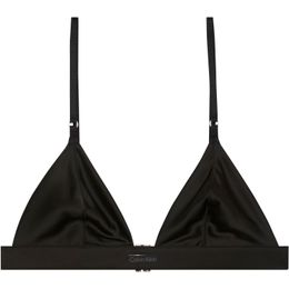 Triangel-BH, Damen, Gr. XL (42), N-Gr, schwarz, Web, Obermaterial: 95% Polyester, 5% Elasthan, Calvin Klein Underwear, unifarben, k&ouml;rpernah, BHs Triangel-BH, K&ouml;rpernahe Passform mit elastischem Bund