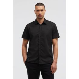 Kurzarmhemd CMPD, Herren, Gr. 4XL, Normalgr&ouml;&szlig;en, schwarz, Web, Material: 100% Baumwolle, bestickt, figurbetont normal, B&uuml;ndchen, Hemden, aus Baumwolle