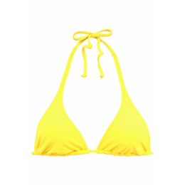 Buffalo Damen Triangel-Bikini-Top "Happy", gelb, Gr. 38, unifarben, Microfaser, Polyamid, Bikini-Oberteile, im schlichten Design