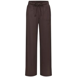 Schlupfhose French Connection, Damen, Gr. 32/34, N-Gr, dunkelbraun, Samt, Obermaterial: 92% Polyester, 8% Elasthan, unifarben, bequem lang, Hosen Schlupfhose, aus Veloursleder-Imitat mit seitlichen Taschen, Loungewear