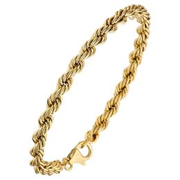 Goldarmband Jobo "Armband Kordel 4,9 mm" Gr. 21, gelbgold 585, Armb&auml;nder, Damen, 21cm, Gelbgold 585, Goldarmband, 14 Karat 585 Gold