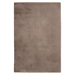 Teppich Kayoom "Chaplin 545", taupe, B:80cm H:22mm L:150cm, Polyester, Teppiche, Teppich, Kurzflor, Modernes Muster, Uni, Fu&szlig;bodenheizungsgeeignet, Wohnzimmer