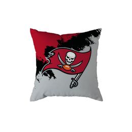 Dekokissen GREAT BRANDING "Great Branding Kissen Tampa Bay Buccaneers "Brush" 50x50cm", Gr. 1 Stk., mehrfarbig, 100% Polyester, Dekokissen_Sitzkissen_Kissenh&uuml;llen