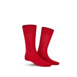 Socken Kunert "CLARK", Damen, Gr. 39-42, rot, Baumwollmischung, normal, Socken Socken, druckfreier Komfortbund, Cotton-Mix