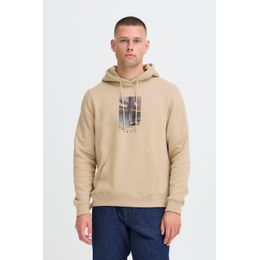 Kapuzenpullover Blend "BHIstvan", Herren, Gr. L, beige (plaza taupe), Sweatware, 60% Baumwolle, 40% Polyester, bedruckt, normal normal, ohne Ausschnitt, Pullover Kapuzenpullover, Stilvoller Hoodie mit Kapuze und Fotoprint