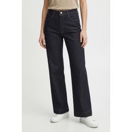 Weite Jeans MAC "DREAM WIDE", Damen, Gr. 36, N-Gr, fashion rinsed, Web, Obermaterial: 75% Baumwolle, 12% Modal, 9% Polyester, 4% Elasthan, Jeans, mit Fransen am Saum