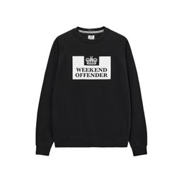 Sweatshirt Weekend Offender "PENITENTIARY CLASSIC SWEAT Herren", Herren, Gr. L, schwarz, Sweatware, 100% Baumwolle, normal, Rundhals, Sweatshirts Sweatshirt, Pullover Herren, classic Sweat, Sweatshirt, Sportpullover, Sale