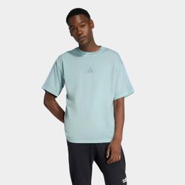 T-Shirt adidas Sportswear "ALL SZN, VERWASCHENE OPTIK", Herren, Gr. M, wonder sage, Obermaterial: 100% Baumwolle, normal, Rundhals, Shirts T-Shirt