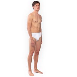 Mey Herren Slip "Noblesse", Gr. M, wei&szlig;, Feinripp, Obermaterial: 100% Baumwolle, unifarben, Unterhosen, Ohne auftragende Seitenn&auml;hte