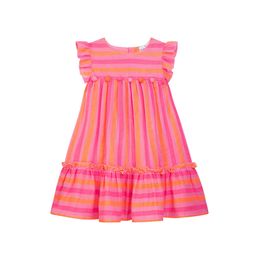 Sommerkleid DANAMADE "DANAMADE Dresses DJENNIE", M&auml;dchen, Gr. 128, neon pink, 100% Baumwolle, Kleider Sommerkleid