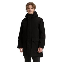 Herren Parkaschwarz, Gr. S, Tom Tailor Denim, unifarben, Web, Obermaterial: 100% Polyester. Futter: 100% Polyester, Jacken, mit wasserabweisender