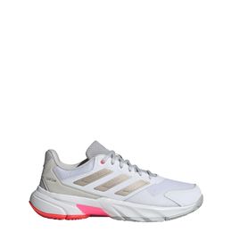 adidas Performance Sportschuh 'Courtjam Control 3' Damen Gr&ouml;&szlig;e 44.5/45 dunkelbeige / hellgrau / wei&szlig;
