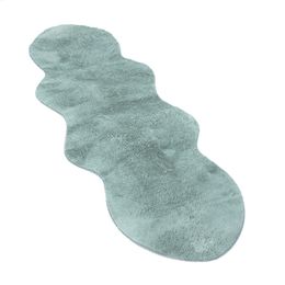Fellteppich Paco Home "Pelt 640", blau (t&uuml;rkis), B:70cm H:16mm L:200cm, Polyester, Teppiche, Fellteppich, Kunstfell, Uni Farben, sehr weicher Flor
