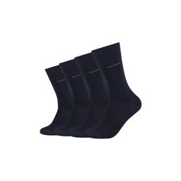 Camano Herren Socken "bamboo 4er Pack", Gr. 43, blau, 80% Viskose, 19% Polyamid, 1% Elasthan, uni, Socken