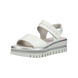 Gabor Damen Plateausandaletten "Gabor Sandalen Glattleder", Gr. 40,5, wei&szlig;, Glattleder, Schuhe