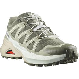 Trailrunningschuh Salomon "SPEEDCROSS PEAK", Damen, Gr. 42,5, deep lichen gr&uuml;n, aspargus gr&uuml;n, clearly aqua, Synthetik, Textil, Schuhe