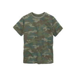 Kidsworld Jungen T-Shirt "in cooler Tarnoptik", gr&uuml;n, Gr. 128, bedruckt, Jersey, Obermaterial: 100% Baumwolle, Shirts, Kurzarm, stylischer