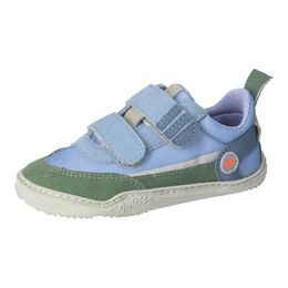 Barfu&szlig;schuh QNUFFS "Erle", Jungen, Gr. 26, kaktus, cloud, Lederimitat, Textil, kontrastfarbene Details, Schuhe Barfu&szlig;schuh, Klettschuh, Halbschuh, Sneaker mit Kontrastbes&auml;tzen