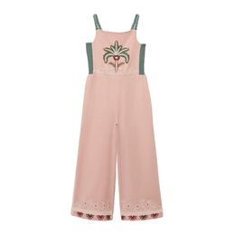 Mango Kids Overall 'SAMBA' M&auml;dchen Gr&ouml;&szlig;e 134 oliv / schilf / rosa / dunkelpink