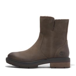 Timberland Damen Winterstiefelette "BRIMFIELD MID WARM LINED BOOT", Gr. 39,5, braun, Leder, Schuhe, Winterstiefel, Winderboots, Winterschuhe,