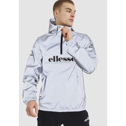 Windbreaker Ellesse "ACERA OH JACKET", Herren, Gr. S, grau (reflective), Obermaterial: 100% Nylon, Basic schmal h&uuml;ftlang, hoch geschlossener Ausschnitt, B&uuml;ndchen mit Gummizug, Jacken Windbreaker, Leichte &Uuml;bergangsjacke