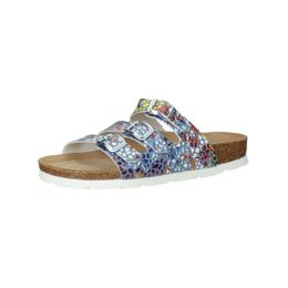 Rohde Damen Hausschuh "Rohde Hausschuhe Lederimitat", Gr. 41, blau, Lederimitat, Schuhe
