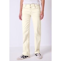 Damen Comfort-fit-Jeans, wei&szlig;, Gr. 36, STREET ONE STUDIO, unifarben, Jeans, 55% Baumwolle, 21% Polyester, 14% Lyocell, 9% Viskose, 1% Elasthan,