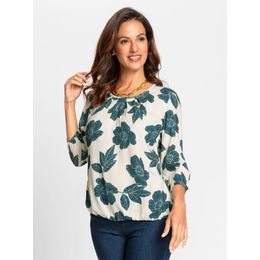 Lady Damen Schlupfbluse, bunt, Gr. 40, gebl&uuml;mt, gemustert, mehrfarbig, 100% Viskose, Blusen