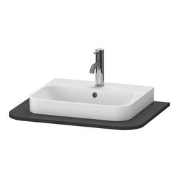 Duravit Waschtisch-Konsole Happy D.2 Plus 65x48cm, m 1 Ausschn, graphit supermatt (HP031B08080)