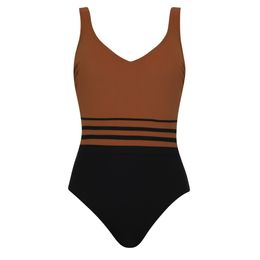 Sunflair Badeanzug Damen Gr&ouml;&szlig;e XXL cognac / schwarz