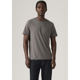 Levi's LEVI'S Herren T-Shirt "CLASSIC POCKET TEE", beige, Gr. S, meliert, Jersey, Obermaterial: 100% Baumwolle, Shirts, mit aufgesetzter Brusttasche