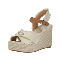 Replay Damen Keilsandalette "Replay Sandalen Textil", Gr. 38wei&szlig;, beige, Textil, Schuhe