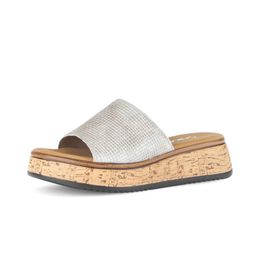 Gabor Damen Pantolette "Pantolette", Gr. 40,5, silber, Schuhe