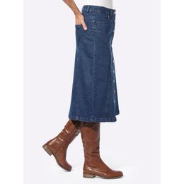 Inspirationen Damen Jeansrock, blau, Gr. 19, unifarben, 98% Baumwolle, 2% Elasthan, R&ouml;cke