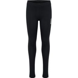 Hummel M&auml;dchen Leggings, schwarz, Gr. 146, Obermaterial: 95% Baumwolle, 5% Elasthan, Hosen, sportlicher Stil, f&uuml;r Kinder und Jugendliche, hohe