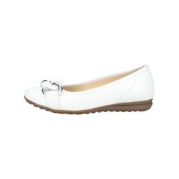 Gabor COMFORT Damen Ballerina "Gabor Comfort Ballerinas Leder", Gr. 39, wei&szlig;, Leder, Schuhe